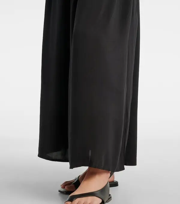 Faithfull The Brand Hedy Strapless Linen Maxi Dress - Black