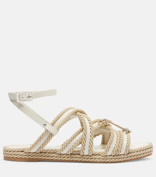 Mach & Mach Embellished Woven Sandals