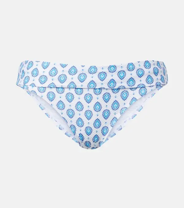 Heidi Klein La Croisette Printed Bikini Bottoms - Blue