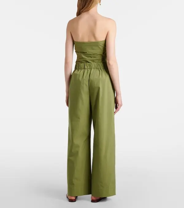Simkhai Arden Cotton-blend Wide-leg Trousers