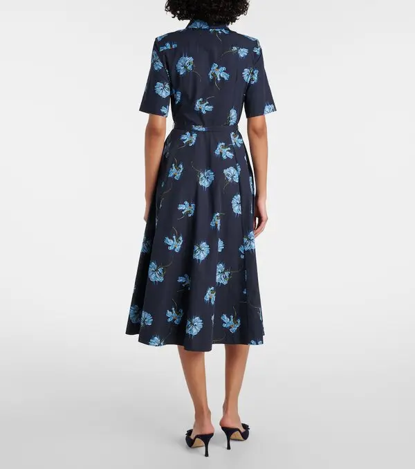 EMILIA WICKSTEAD Floral Cotton Shirt Dress