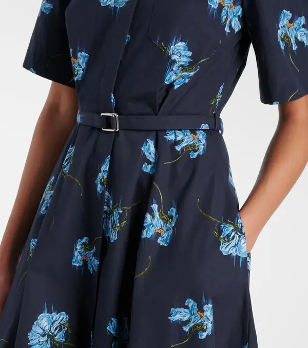 EMILIA WICKSTEAD Floral Cotton Shirt Dress