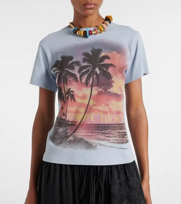Chloé Printed Cotton T-shirt