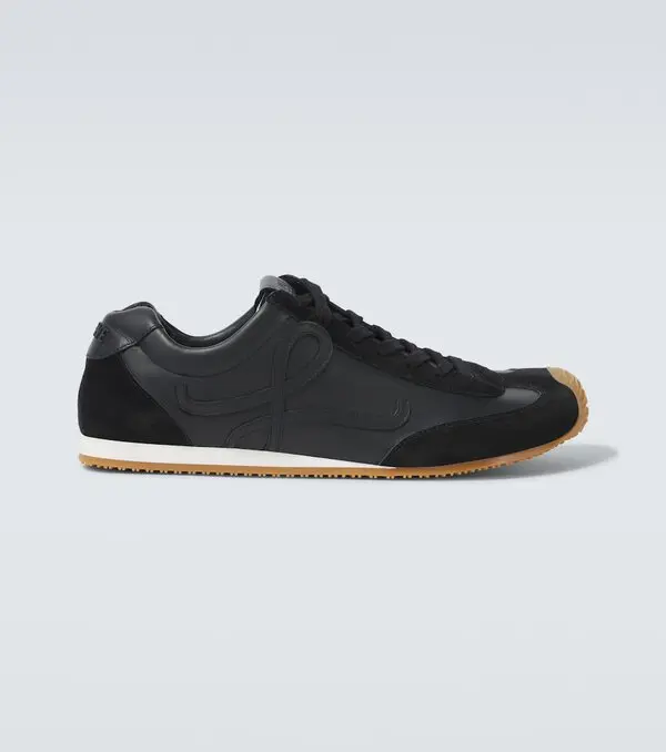 Loewe Ballet Runner 2.0 Suede And Leather Trainers - Black