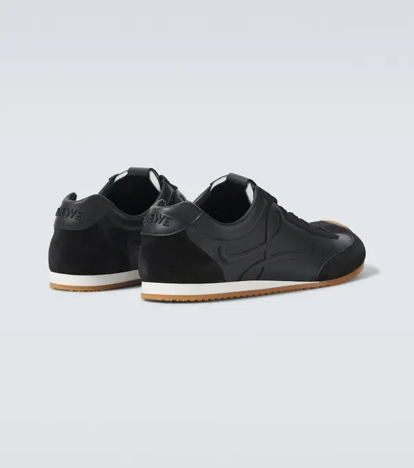 Loewe Ballet Runner 2.0 Suede And Leather Trainers - Black