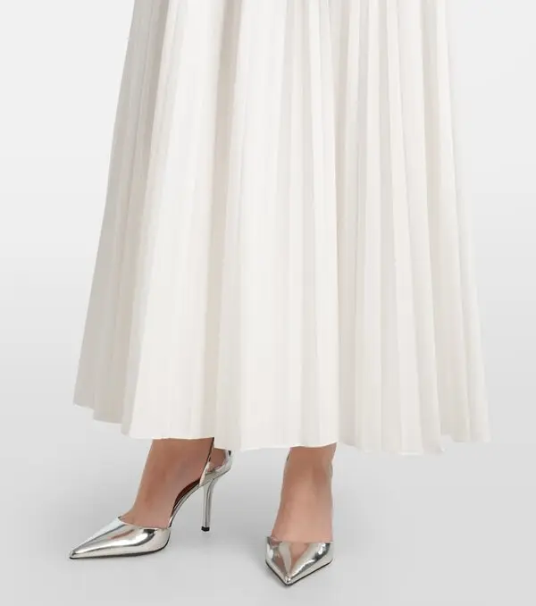 Simkhai Arie Strapless Cotton-blend Midi Dress - White