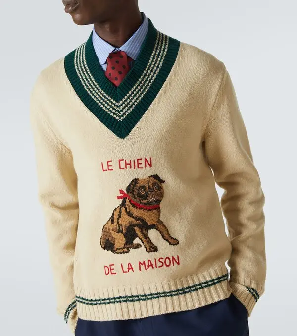 Valentino Garavani Wool Jacquard Sweater - Neutrals