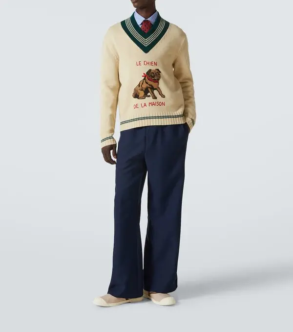 Valentino Garavani Wool Jacquard Sweater - Neutrals