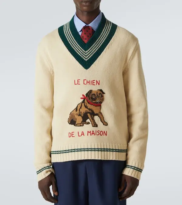 Valentino Garavani Wool Jacquard Sweater - Neutrals