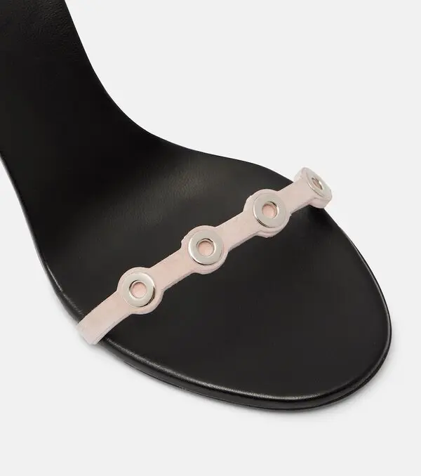 Emilio Pucci Eyelet Suede Sandals