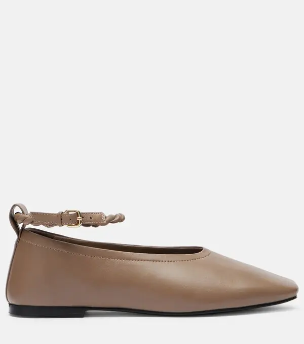 A.emery Steele Leather Ballet Flats - Brown