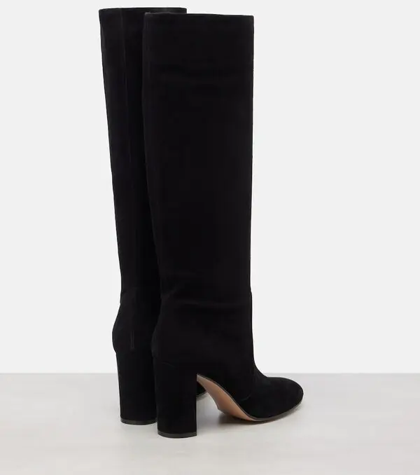GIANVITO ROSSI Suede Knee-high Boots - Black