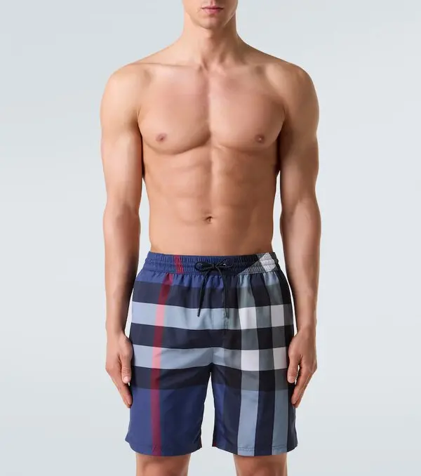 Burberry Check Swim Trunks