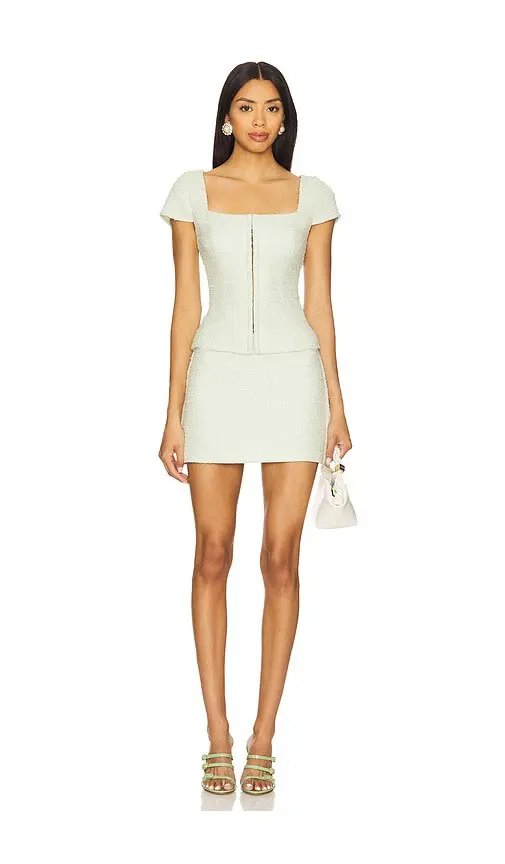 Amanda Uprichard Short Sleeve Antonia Top