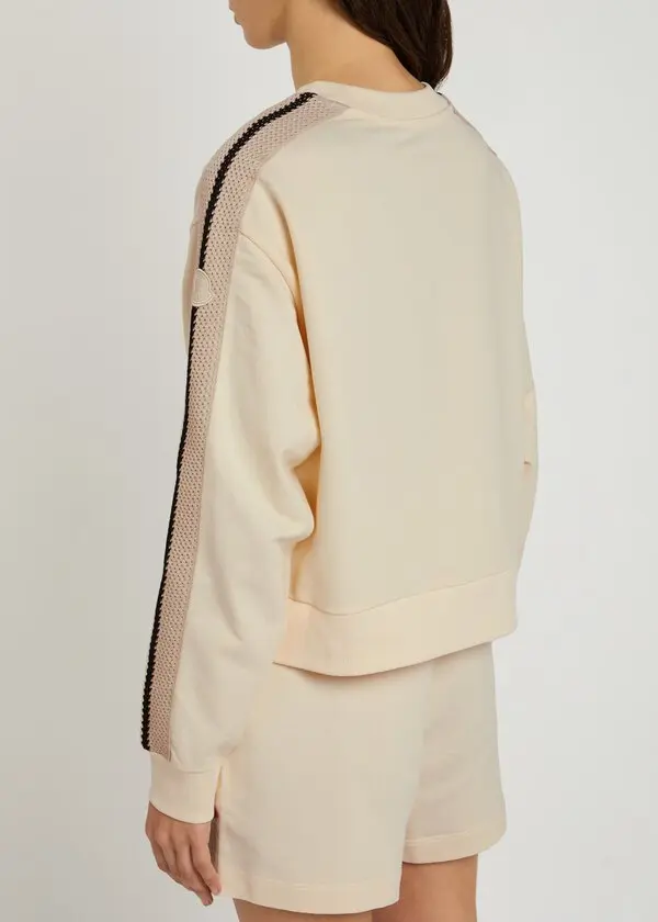 Moncler Panelled Cotton Sweatshirt - Ivory