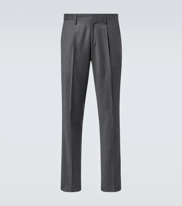 LARDINI Wool And Cashmere Tailored Suit Pants - Grey