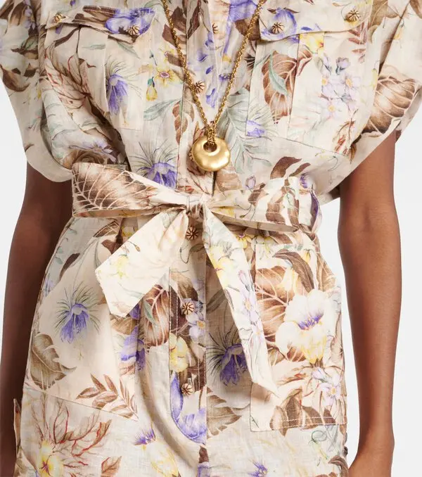Zimmermann Floral Linen Romper