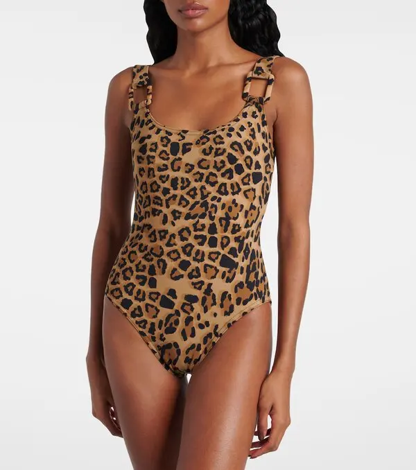 KARLA COLLETTO Leopard Print One-piece Swimsuit - Beige