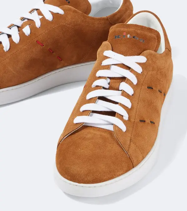 Kiton Suede Lace-up Sneakers - Brown