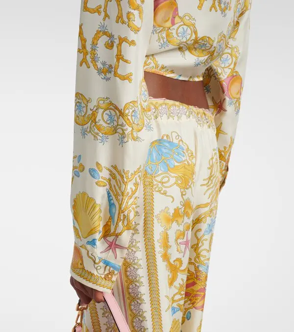 Versace Underwater Barocco Silk Shirt