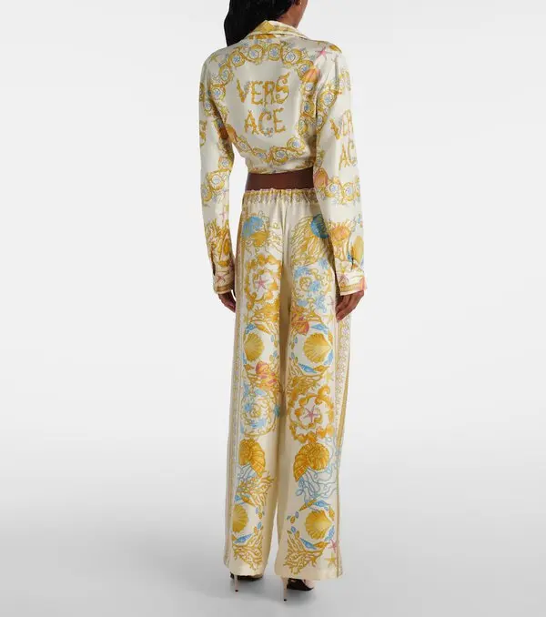 Versace Underwater Barocco Silk Shirt