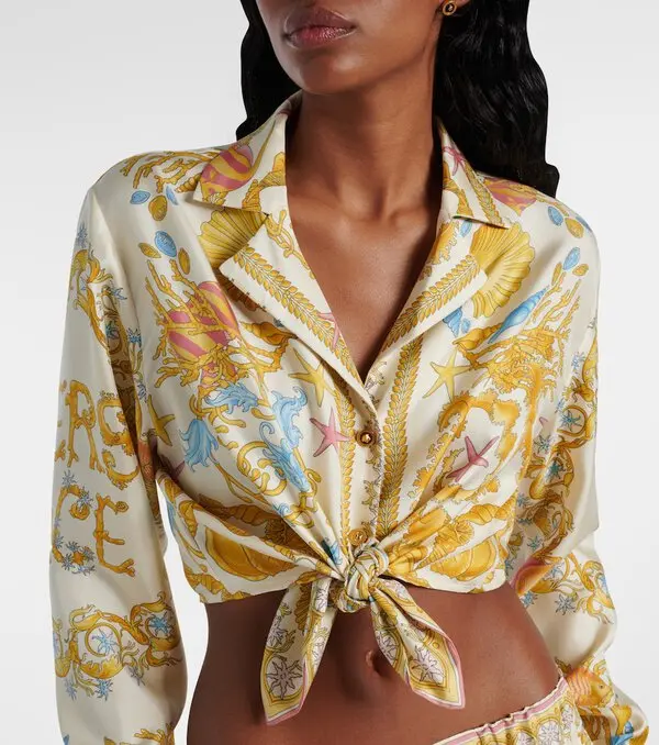 Versace Underwater Barocco Silk Shirt
