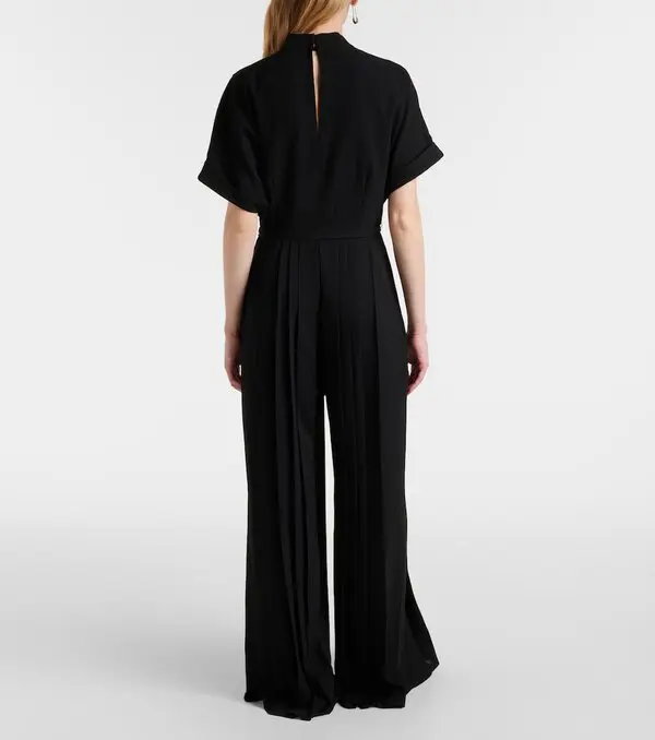 JOSEPH Sofia Plissé Jumpsuit - Black
