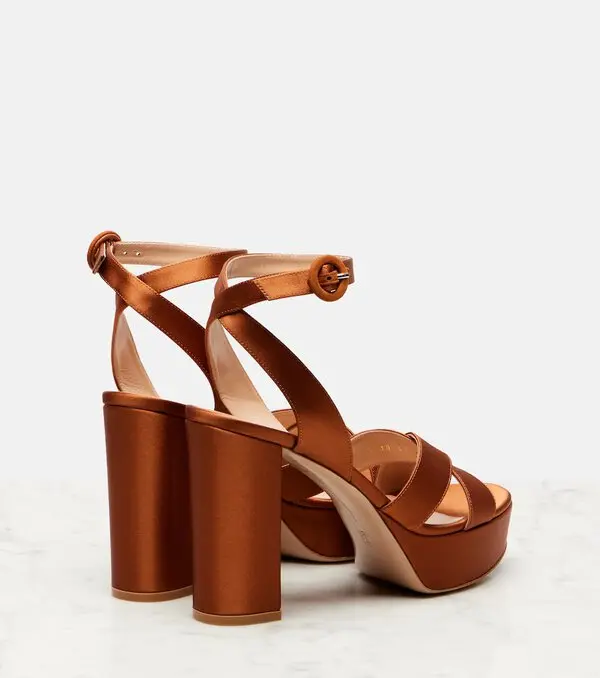 GIANVITO ROSSI Sabrina 105 Platform Sandals - Brown