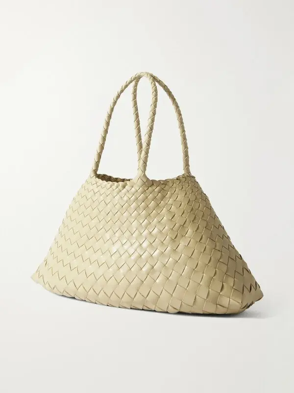 Dragon Diffusion Santa Croce Big Woven Leather Tote - Neutrals