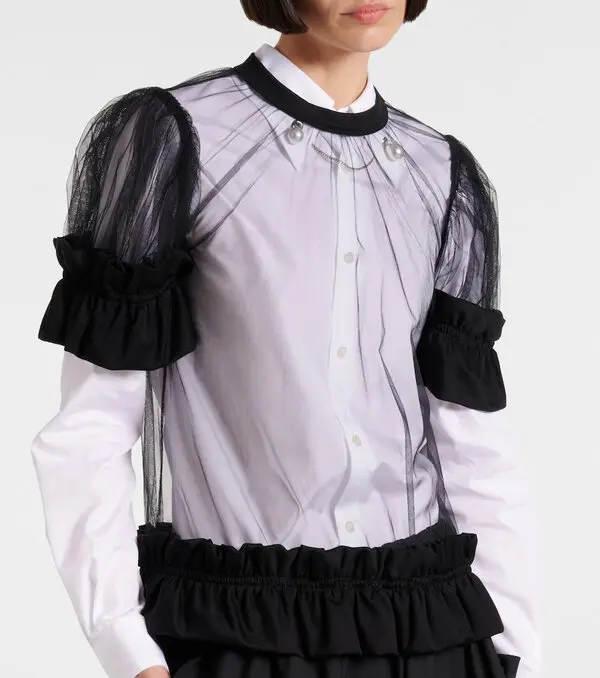 Noir Kei Ninomiya Sheer Tulle Top