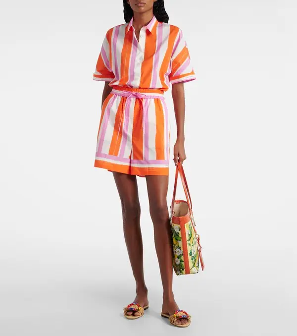 Dolce & Gabbana Striped Cotton Shorts