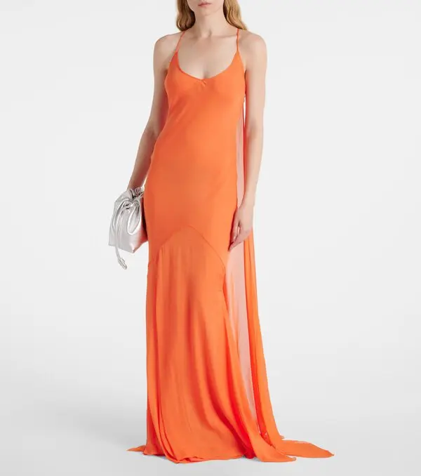 ALEXANDRA MIRO Gloria Silk Chiffon Gown