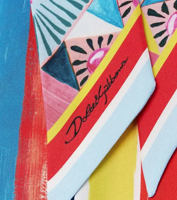 Dolce & Gabbana Printed Silk Twill Scarf - Multicoloured