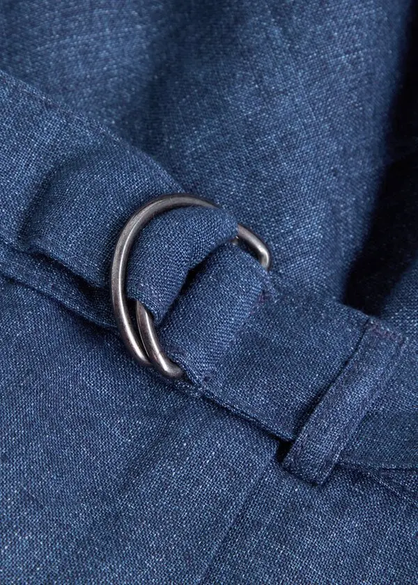 Oliver Peoples Belted Linen Trousers