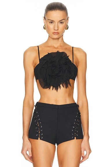 Blumarine Crepe Rose Top