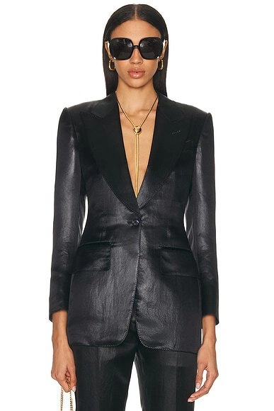 TOM FORD Single Breasted Peak Lapel Jacket