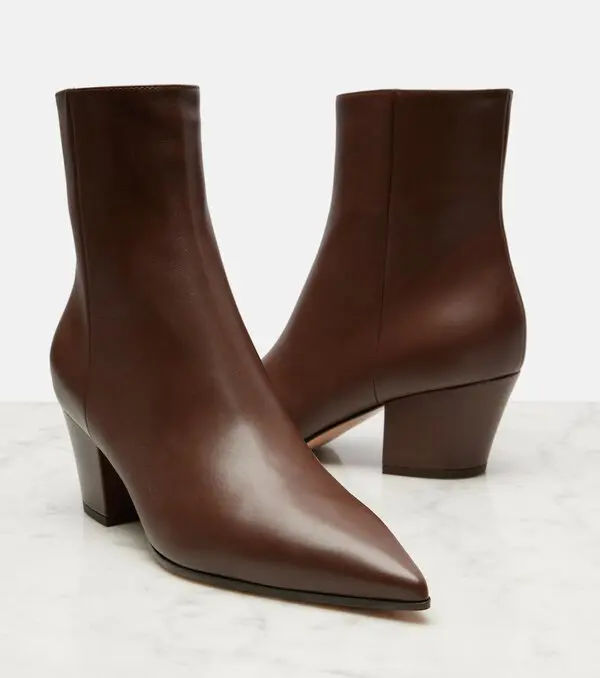 GIANVITO ROSSI Keinna 55 Leather Ankle Boots