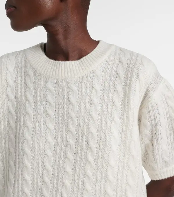 LISA YANG Kenzie Cable-knit Cashmere And Silk Sweater