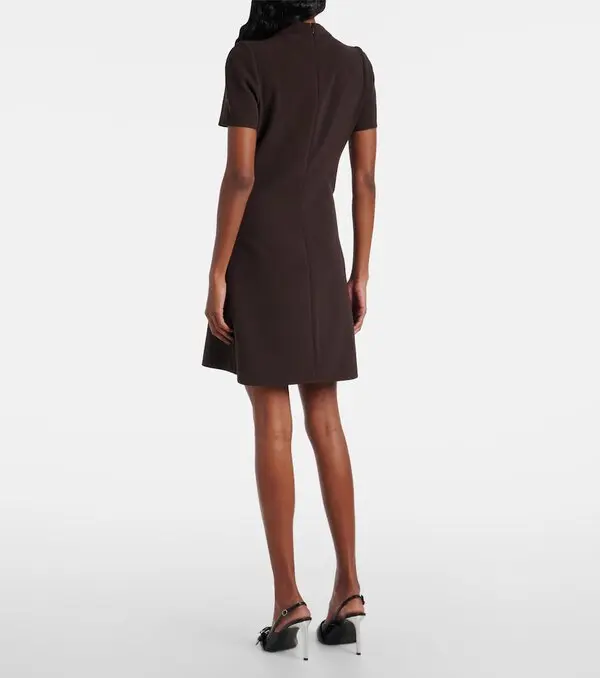 COURREGES Twill Mini Dress In Chocolate