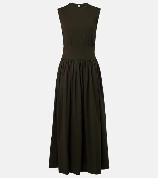 TOTEME Cotton Jersey Maxi Dress - Brown