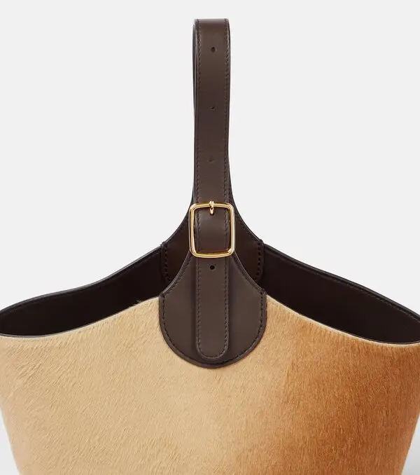 Loro Piana Bobbin Calf Hair Bucket Bag