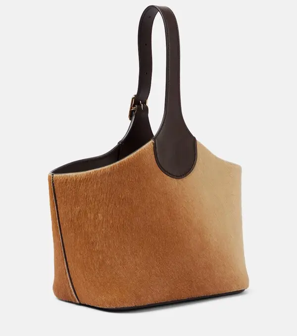 Loro Piana Bobbin Calf Hair Bucket Bag