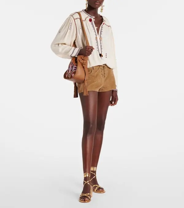 GIANVITO ROSSI Metallic Leather Lace-up Sandals