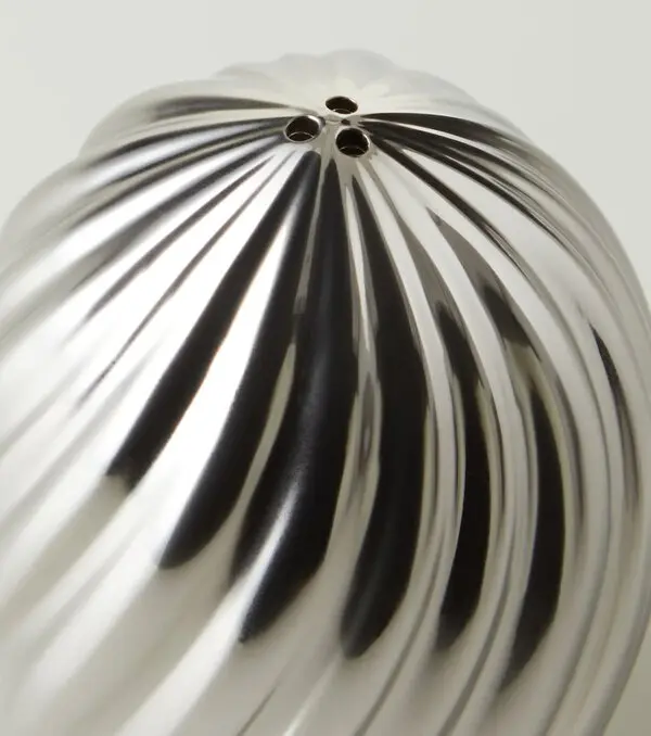 L'Objet Ripple Spice Jewels Salt And Pepper Shakers - Silver
