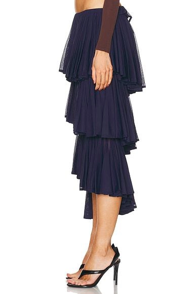 Alaïa Tiered Ruffle Skirt