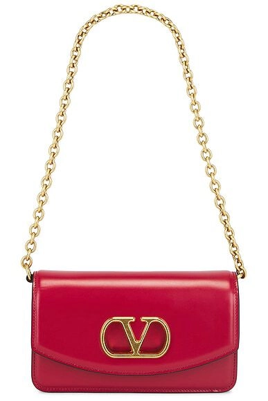 Valentino Garavani Vain Small Clutch In Red