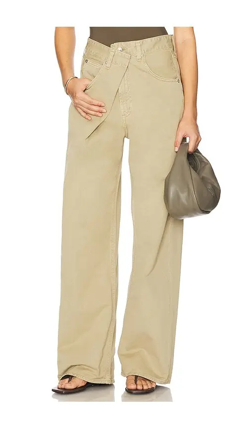 AGOLDE Vana Wide Leg Trousers - Tan