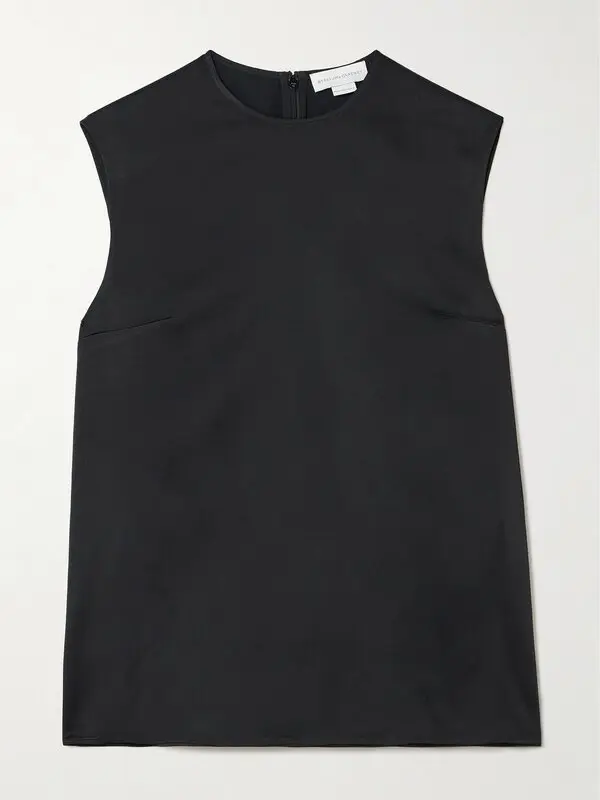 Stella McCartney Sleeveless Satin Top - Black