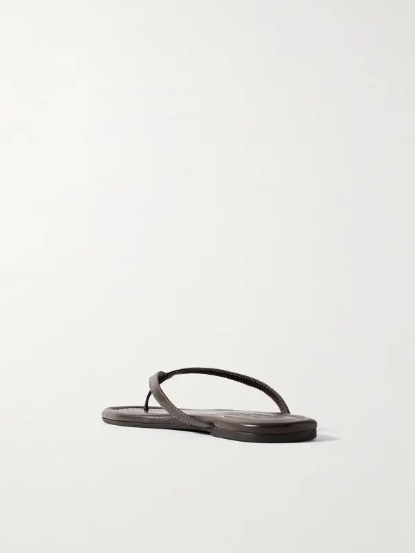 Staud Freja Leather Flip Flops
