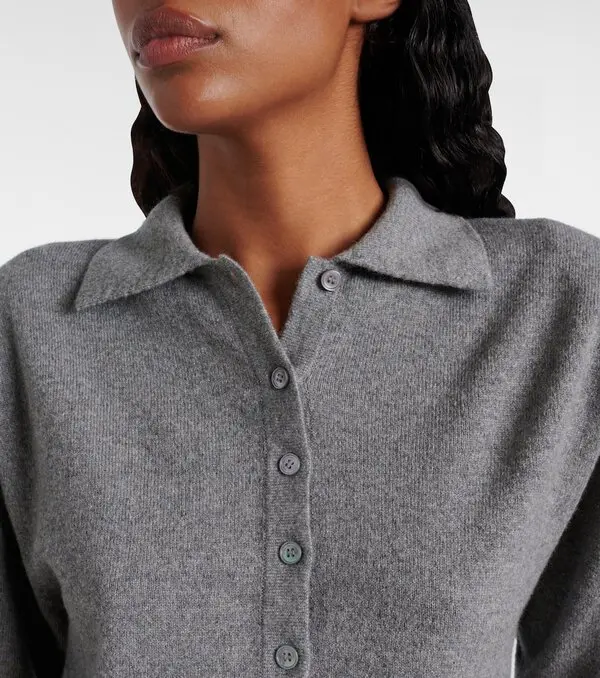 Stella McCartney Cashmere And Wool Polo Sweater In Medium Melange